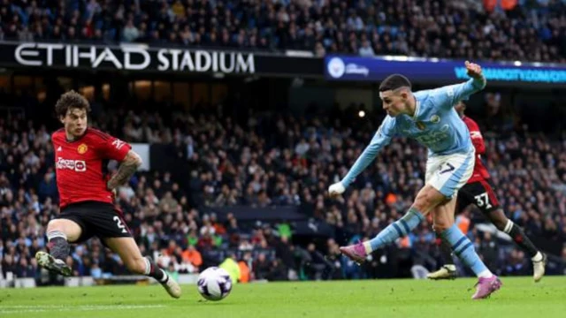 Man City vs Man Utd highlights: Phil Foden and Erling Haaland score as City make ogbonge ...