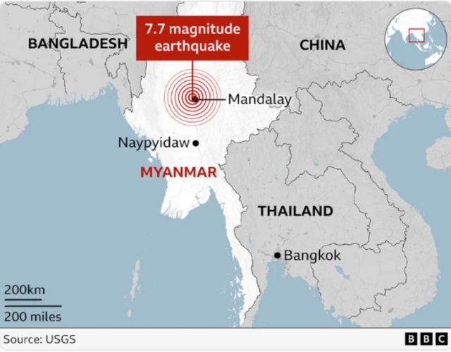 แผ่นดินไหว: รอยเลื่อนสะกายคืออะไร และเหตุใดแผ่นดินไหวครั้งนี้จึงรุนแรงอย่างมาก - BBC News ไทย