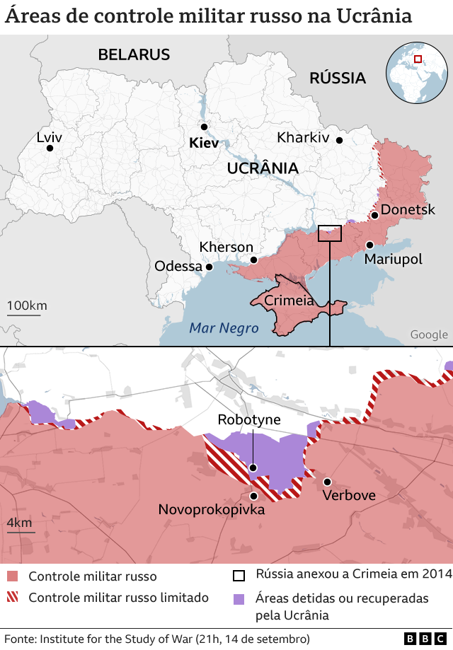 A Ucrânia conseguiu romper a primeira linha de defesa russa? - BBC News ...