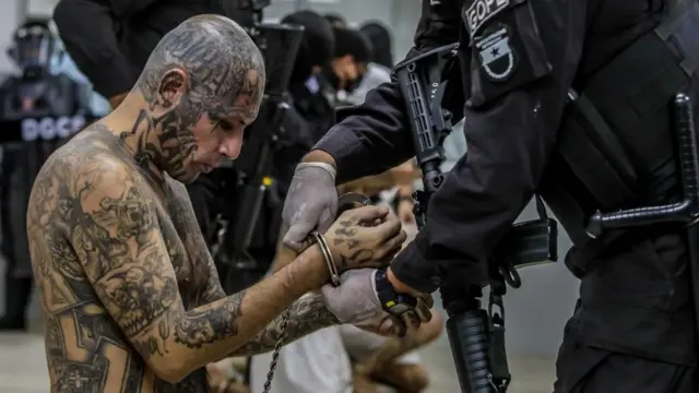 Tattoo: Foto of thousands of tattooed inmates for El Salvador mega ...