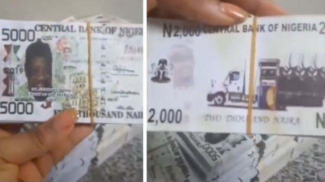 Fake Naira notes: Video of fake 5000 and 2000 Naira notes go viral ...