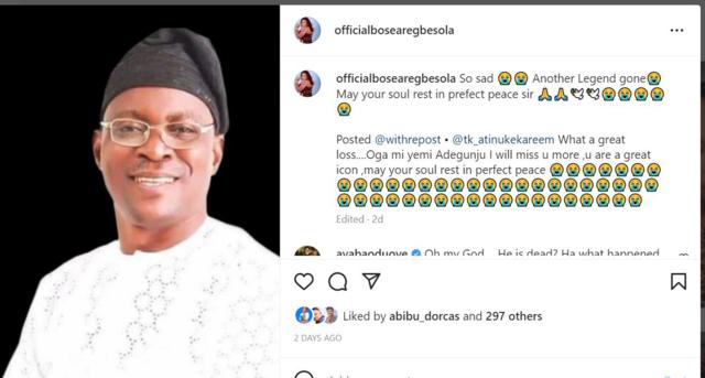 Yemi Adegunju: Bose Akinola ní olóògbé gbé ọ̀pọ̀ sinimá jáde àmọ́ àwọn ...