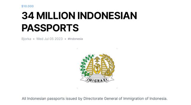 Sebanyak 34 juta data pemegang paspor diduga 'bocor' – ‘Yang menderita ...