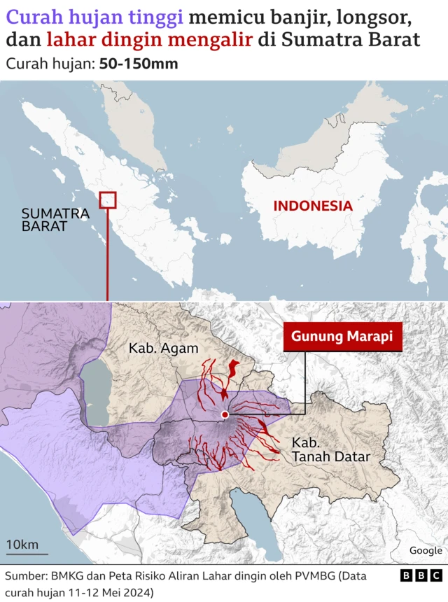 Sumatra Barat: Banjir bandang dan lahar di Sumbar tewaskan puluhan orang, tim penolong masih ...
