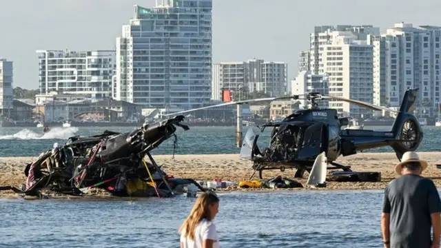 Australia helicopter crash: Four pipo die as helicopters collide for mid-air - BBC News Pidgin