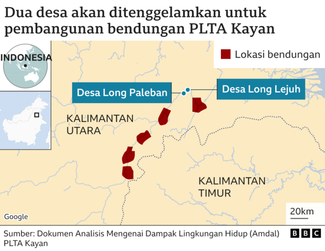 IKN: Ironi dari desa terpencil tanpa listrik di Sungai Kayan, terancam ditenggelamkan demi ...