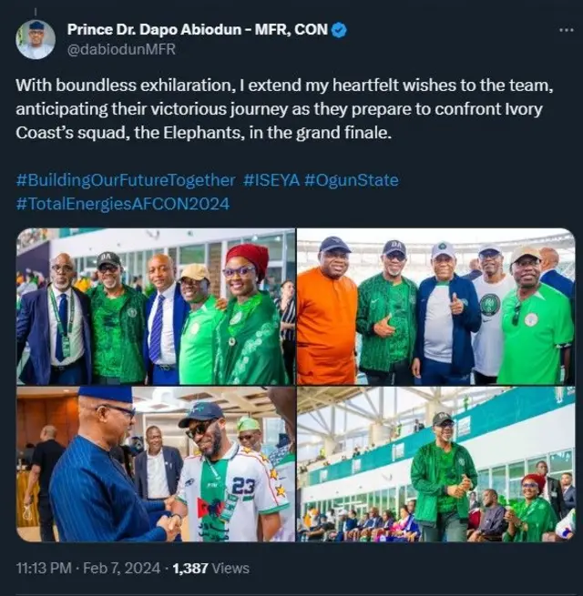 Ààrẹ Tinubu, àti àwọn èèkàn gbóríyìn fún Super Eagles - BBC News Yorùbá