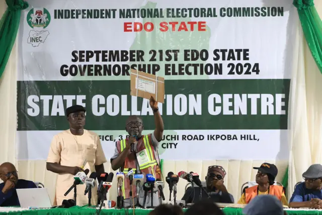 Edo state election result live: Monday Okpebholo, Asue Ighodalo dey tight race as Inec resume ...