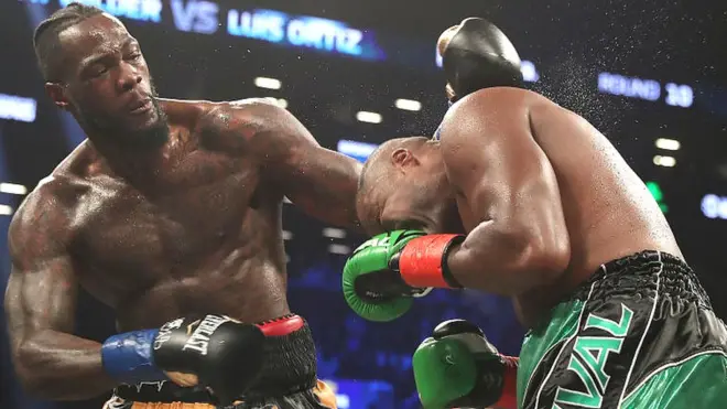 Deontay Wilder knock out Luis Ortiz to defend im WBC world title - BBC News Pidgin