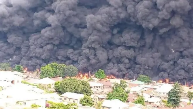 Gas explosion in Lagos today: Iju-Ishaga gas tank truck fire outbreak ...