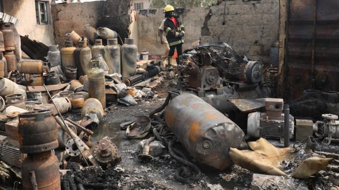 Kaduna gas explosion: Five pipo die, four injure for Sabon Tasha - BBC ...