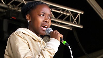 Amaria performs at R1's Big Weekend - CBBC - BBC