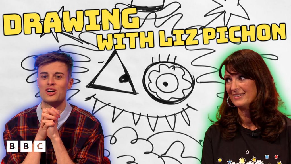 Drawing with Liz Pichon illustrator author CBBC Saturday Mash-up - CBBC