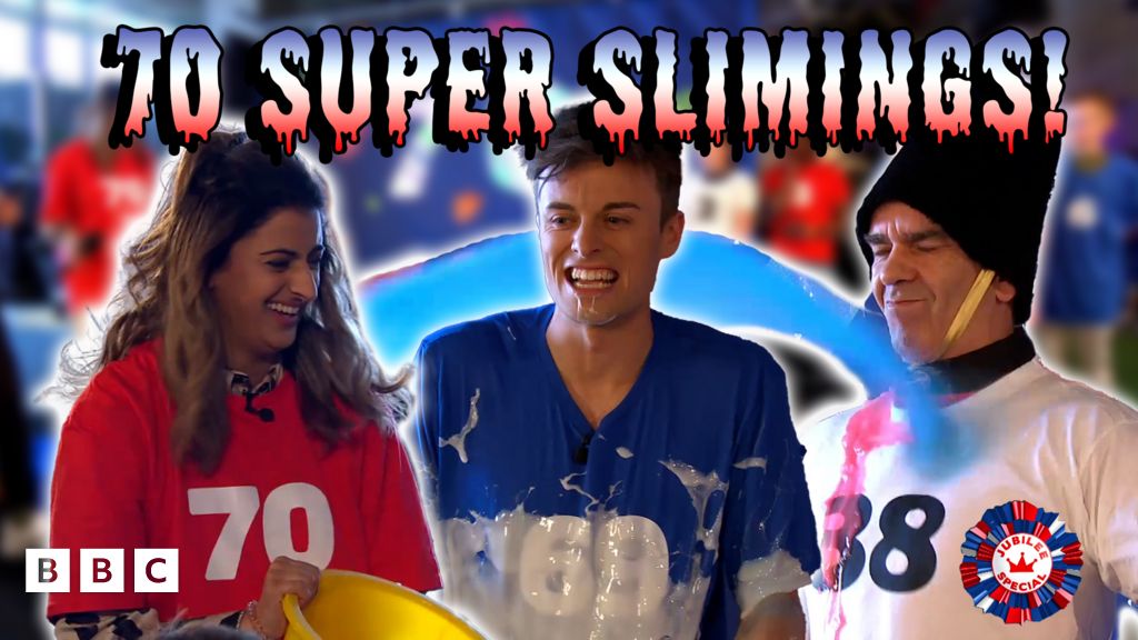 CBBC Saturday Mash Up Queen's Platinum Jubilee special 70 super sliming ...