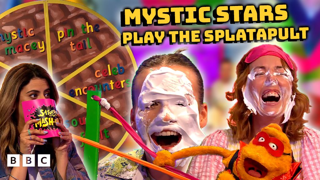 Mystic stars Laura Patch and Macey Chipping CBBC Saturday Mash Up Joe ...