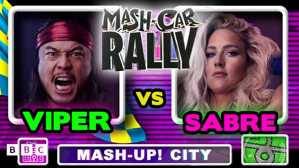 Mash Car Rally with Gladiators stars Viper and Sabre CBBC Saturday Mash ...