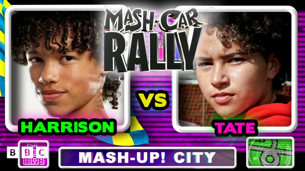 Mash Car Rally with Harrison and Tate CBBC Saturday Mash Up Racing Game ...