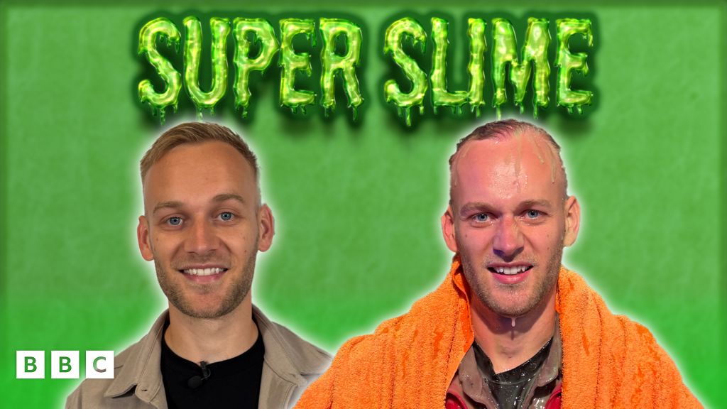 Gets Super Slimed CBBC SuperSlime Saturday Mash Up! Live Joe Tasker ...