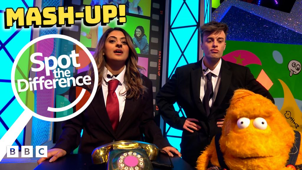 CBBC Saturday Mash-up quiz test game puzzle spot the difference - CBBC