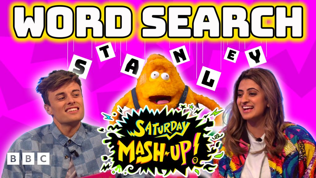 CBBC Quiz Word Search Finder puzzle game find letters presenters guests ...