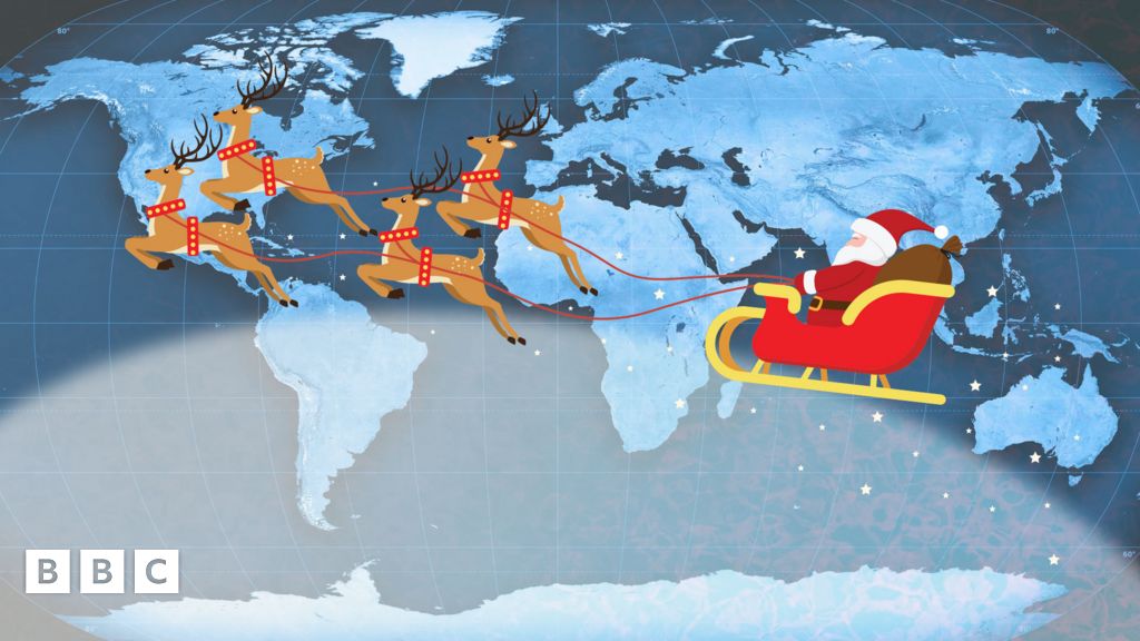 Santa Tracker Geography Quiz: Santa's Sleigh Sights - CBBC