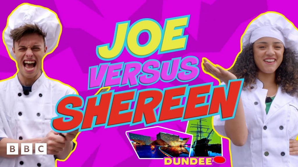 Joe vs. Shereen: Dundee pies CBBC BBC Saturday Mash-Up! - CBBC
