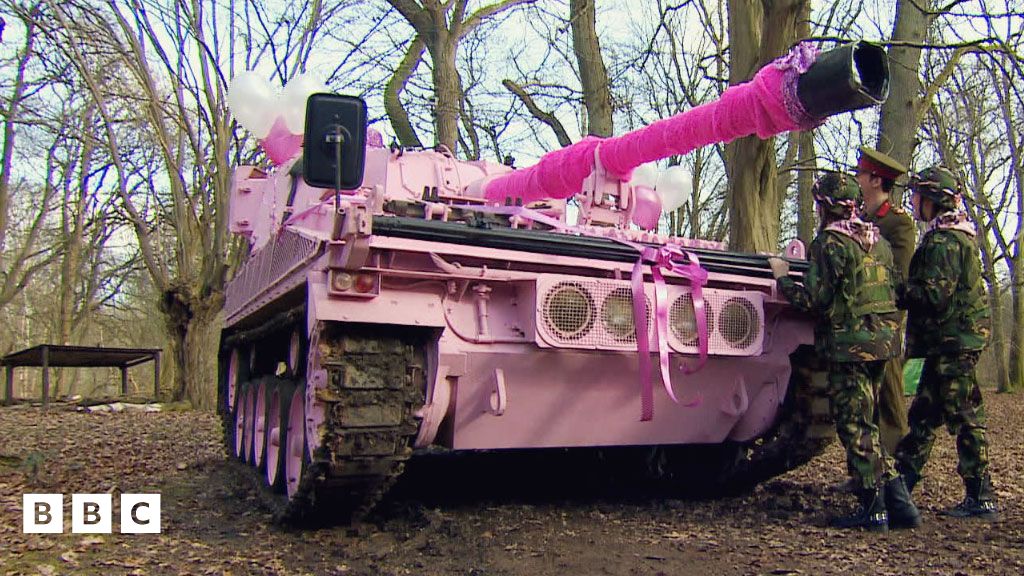 The Bride arrives in a tank! - CBBC