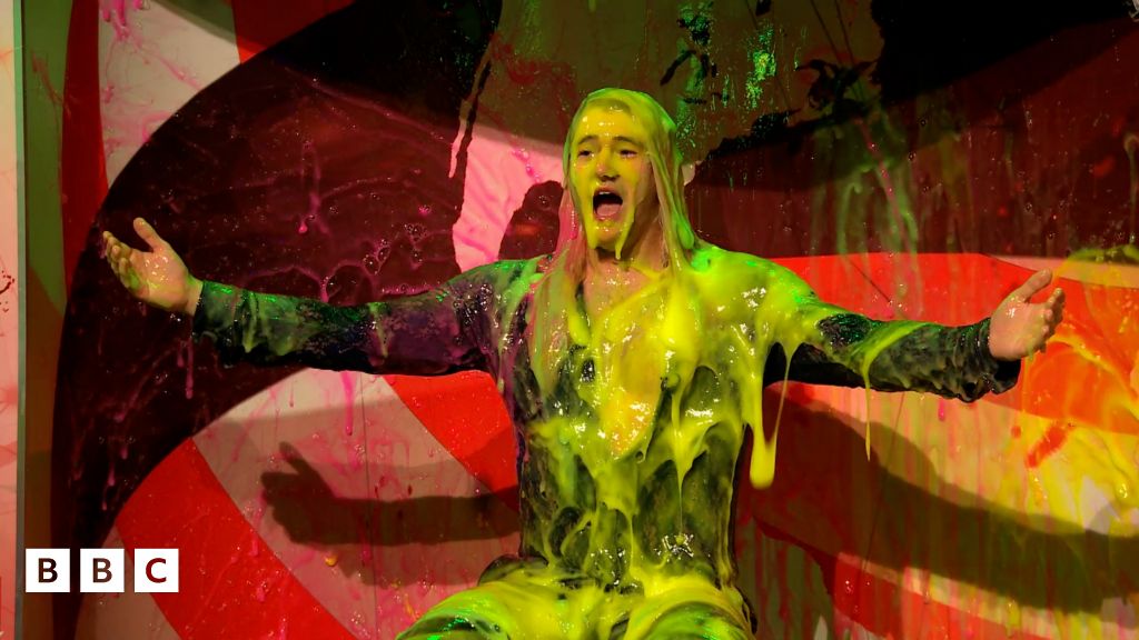 WWE UK Superstar Lewis Howley from Pretty Deadly gets super slimed on ...