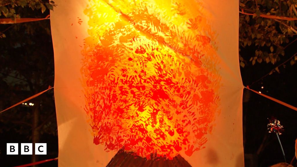 Giant Handprint Bonfire - CBeebies