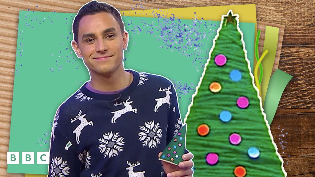 Make a mini Christmas tree decoration - CBeebies