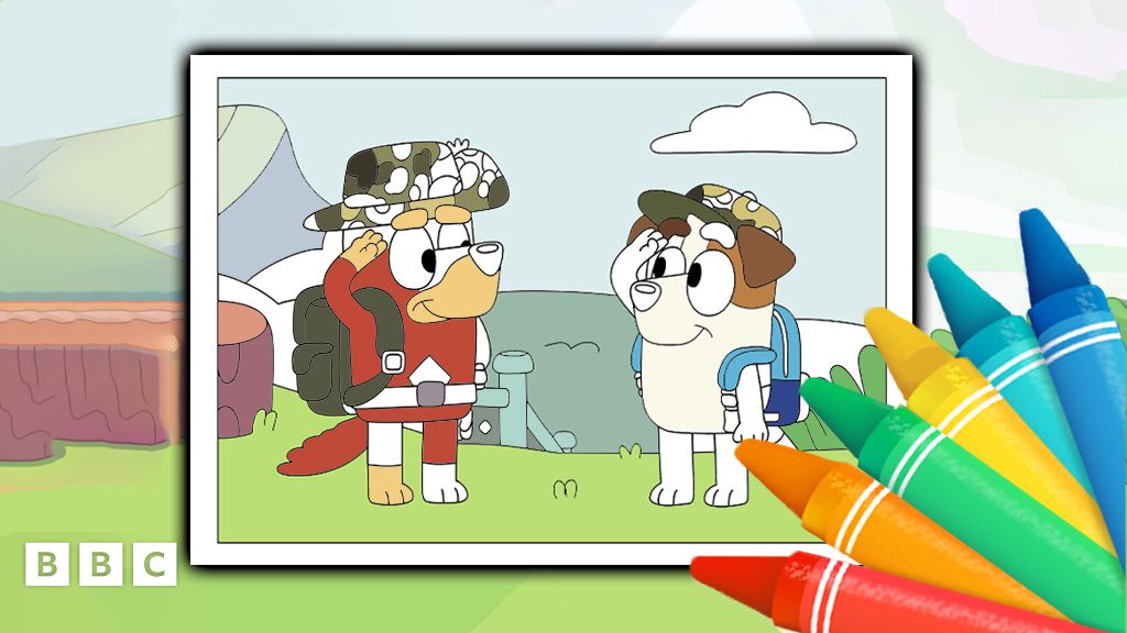 Rusty and Jack colouring sheet - CBeebies