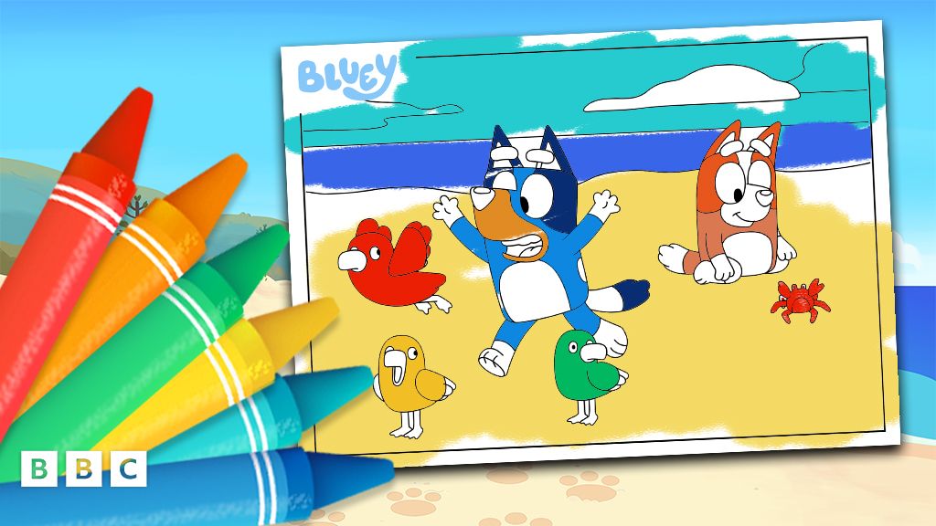 Bluey on CBeebies | Colouring sheets from Bluey - CBeebies
