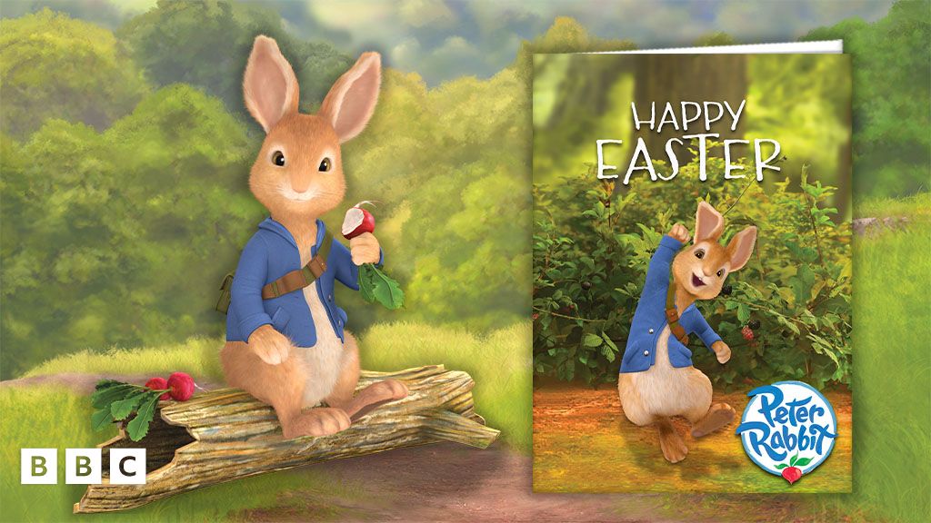 Printable Peter Rabbit Easter Card - CBeebies