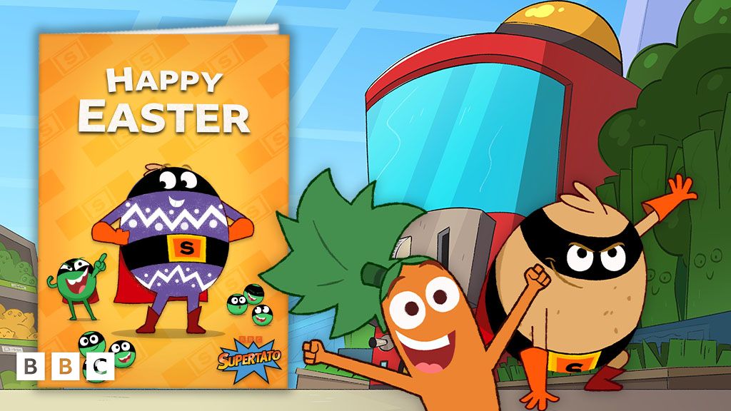Printable Supertato Easter card - CBeebies
