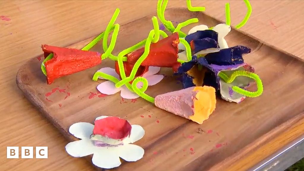 Egg Box Flowers - CBeebies