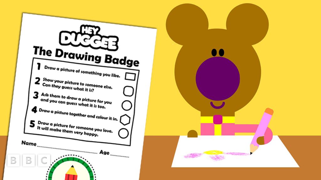 The Drawing Badge Activity Sheet - CBeebies
