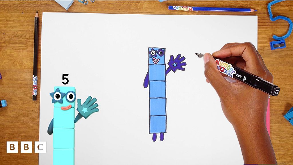 How To Draw Numberblock Five - CBeebies