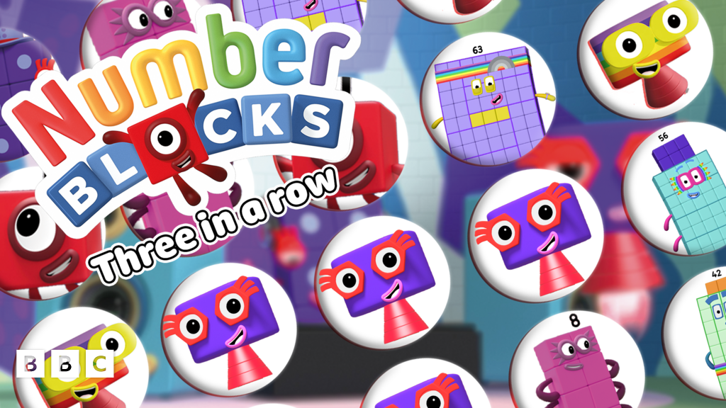 Numberblocks Three in a Row - CBeebies