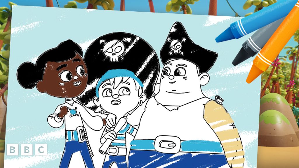 Pfffirates Colouring Sheets - CBeebies