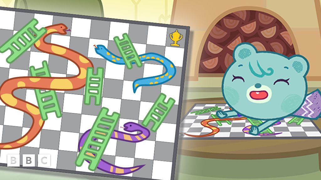 Play Snakes and Ladders printable game activity - CBeebies