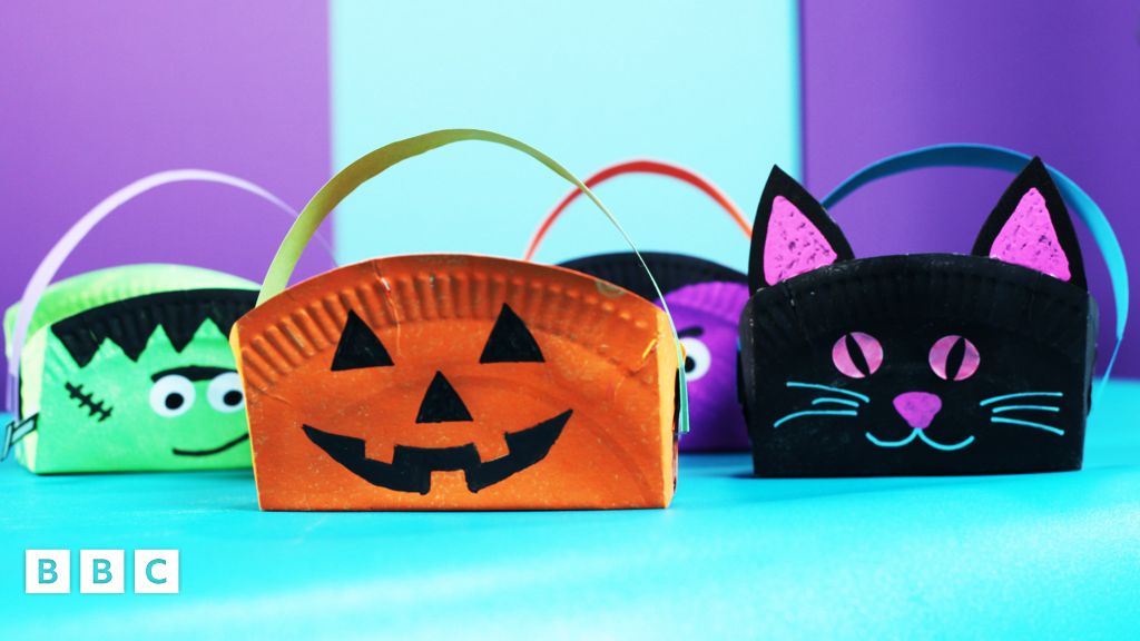 Easy DIY Halloween basket/bucket make for trick or treating - CBeebies