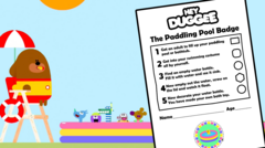 Hey Duggee: Paddling Pool Badge Activity Sheet - CBeebies
