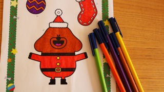 Make Hey Duggee Christmas decorations with activity sheet - CBeebies