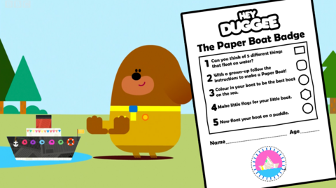 Hey Duggee: Paper Boat Badge Activity Sheet - CBeebies