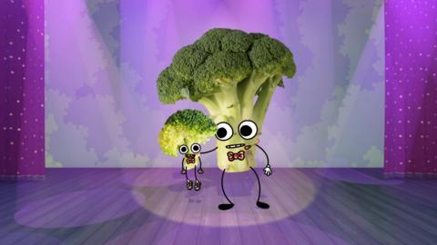 Roots and Fruits song playlist for kids: Broccoli Act - CBeebies