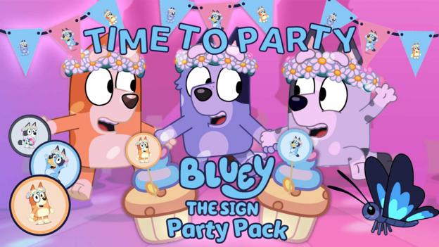 Free downloadable colouring sheets from Bluey 'The Sign' on CBeebies ...