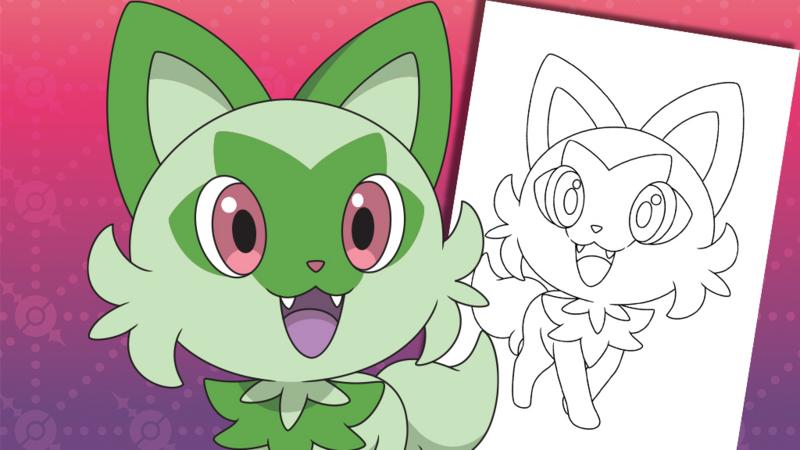 Download Sprigatito colouring sheets for free | Pokémon Horizons: The ...