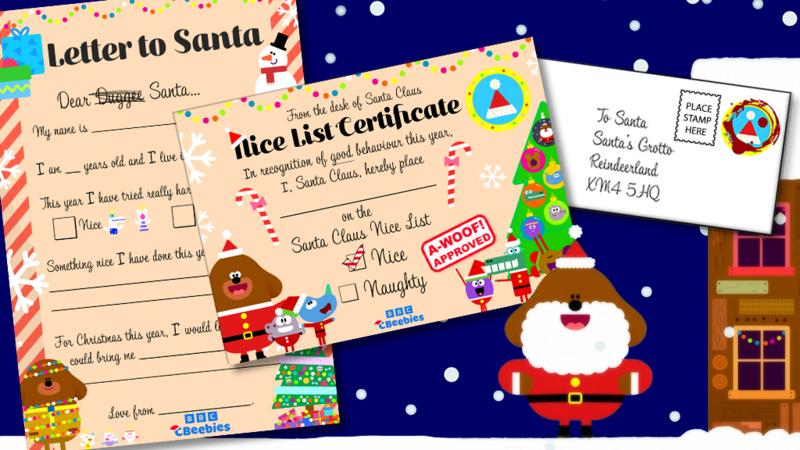 Free printable Letter to Santa templates | Hey Duggee | CBeebies - CBeebies