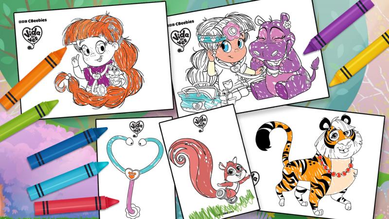Vida the Vet: Free downloadable colouring in activity sheets for kids ...