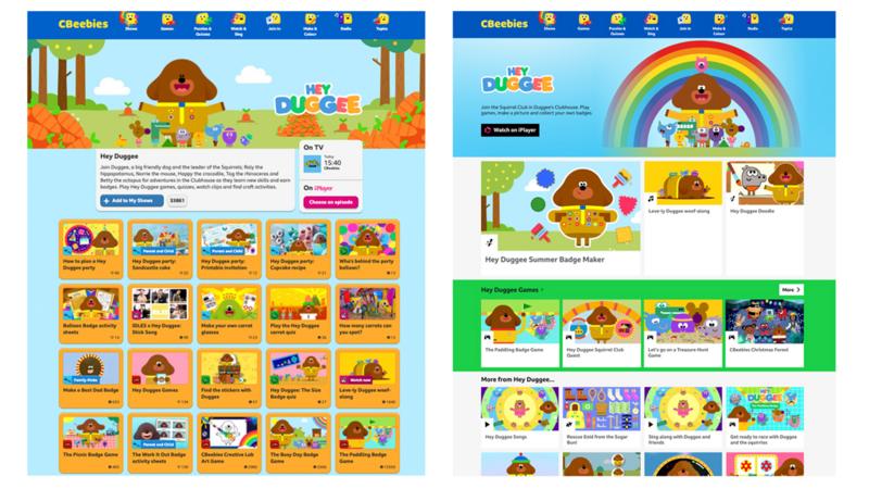 Change Guide: CBeebies website - CBeebies